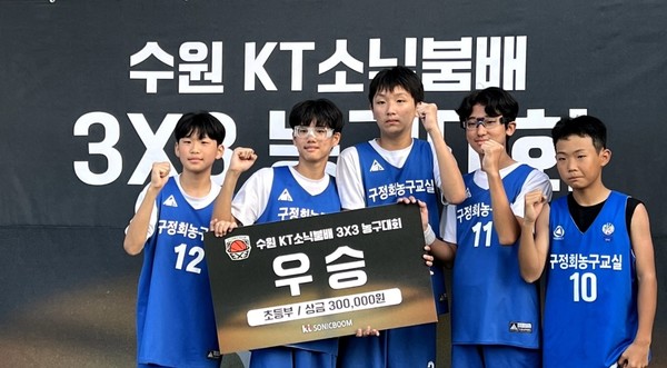 [유노유농] 김포 구정회 농구교실, 수원 KT 소닉붐배 3x3 농구대회 초등부 우승