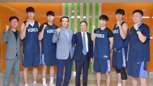 KBL 이정대 총재, AG 3대3 농구대표팀 훈련장 찾아 격려