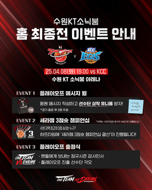 KT소닉붐, 8일 최종전 세라젬 3점슛 대회 & PO출정식 개최